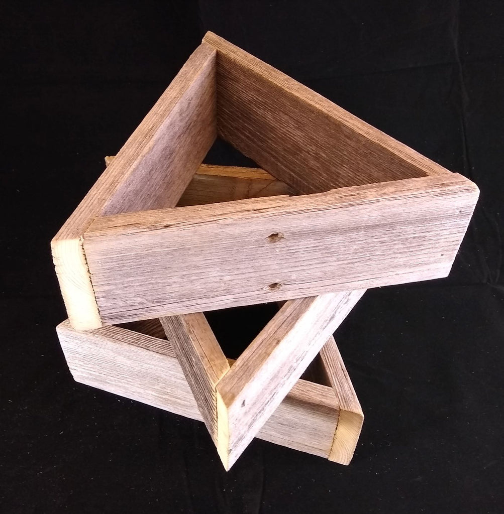 Triangle Shelves - 3 Pack made with Reclaimed Wood – Vinta Wood