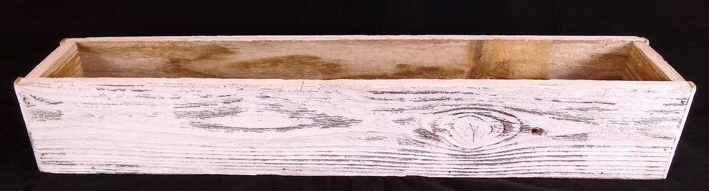 White Washed Planter Box - 24" – Vinta Wood