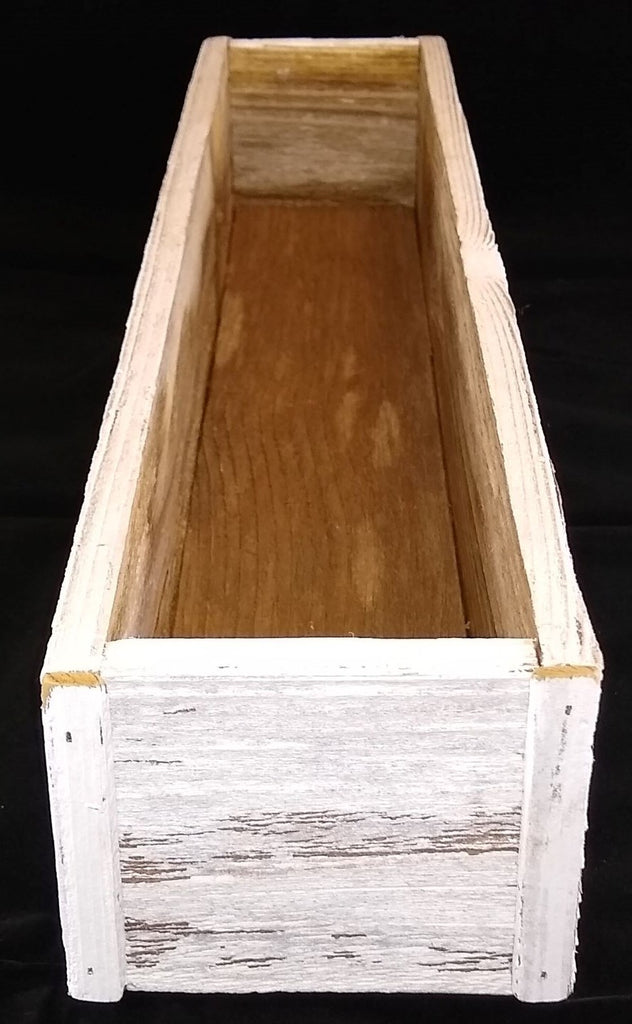White Washed Planter Box - 24" – Vinta Wood