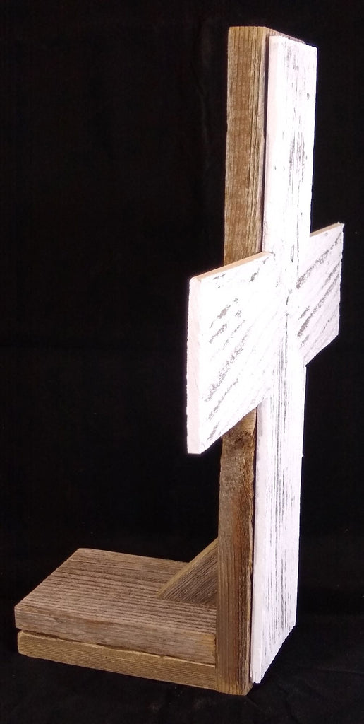 White Wash Cross - Table Stand – Vinta Wood